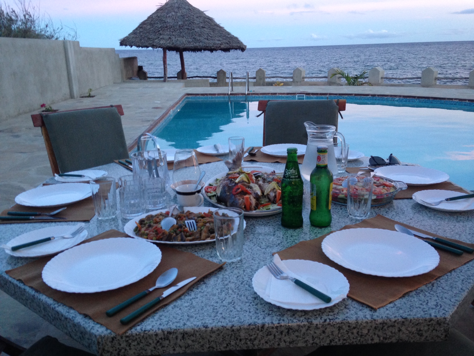 Dinner by the pool – Kilifi Ocean House